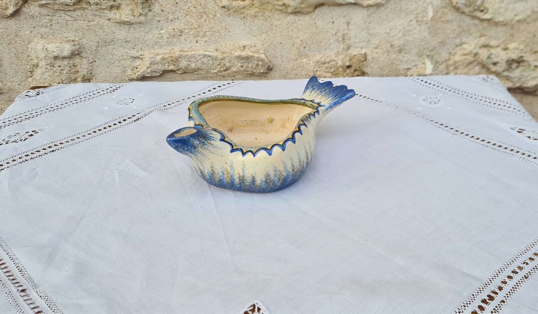 Rare Blue Quimper Oyster Shell Saucer Dish Handpainted - Etsy
