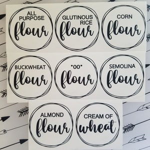 Pantry Organization Labels Stickers | Pantry Container Stickers | Flour ...