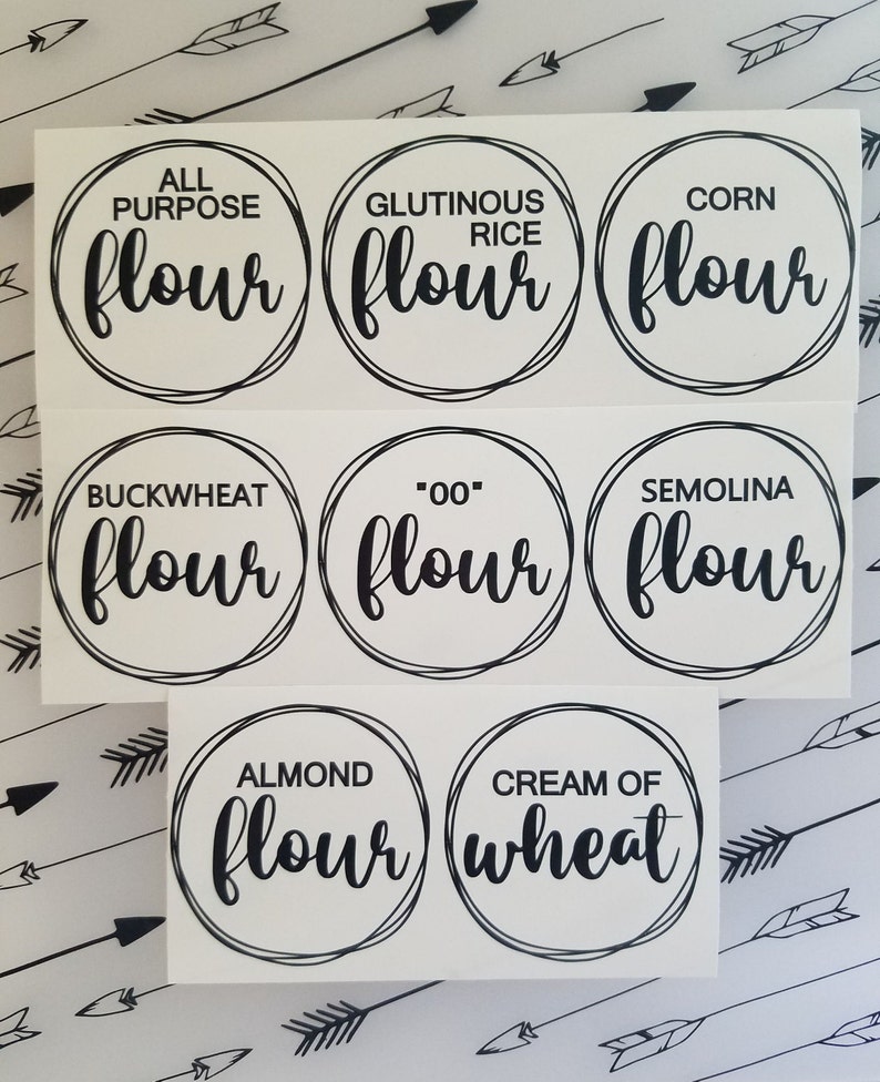 Pantry Organization Labels Stickers | Pantry Container Stickers | Flour ...
