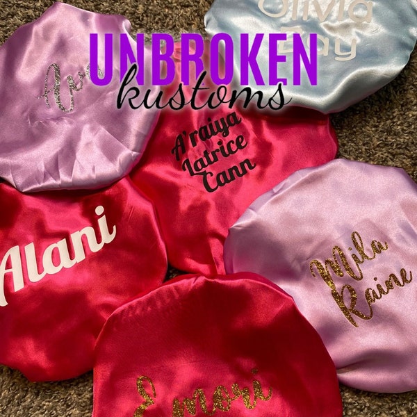 Custom Satin Baby Bonnets - Etsy