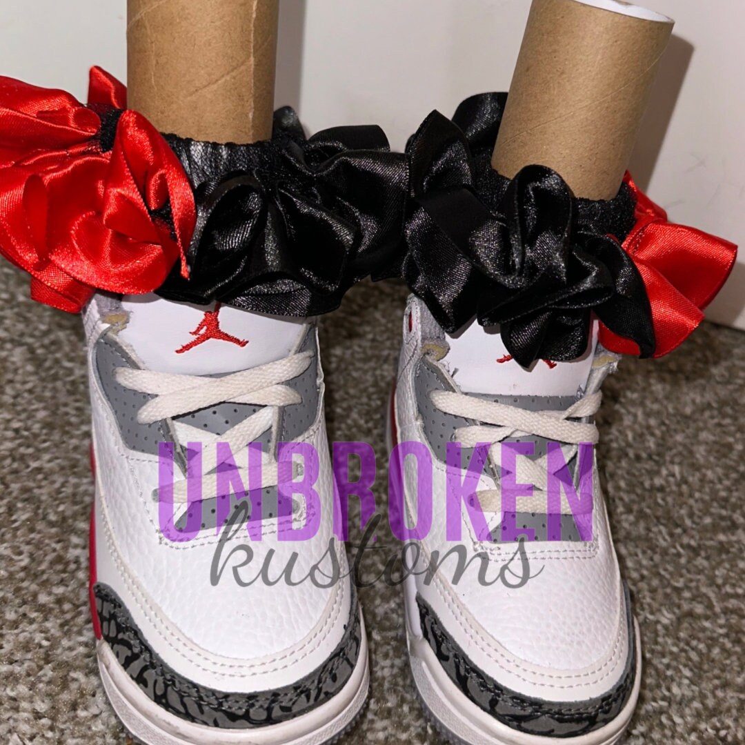 Red and Black Kids Tutu Ruffle Socks, Fluffy Tutu Socks, Baby/toddler ...