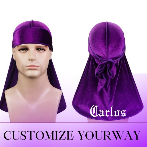 Custom Velvet Durag Custom Men Durag Customized Men Durag - Etsy