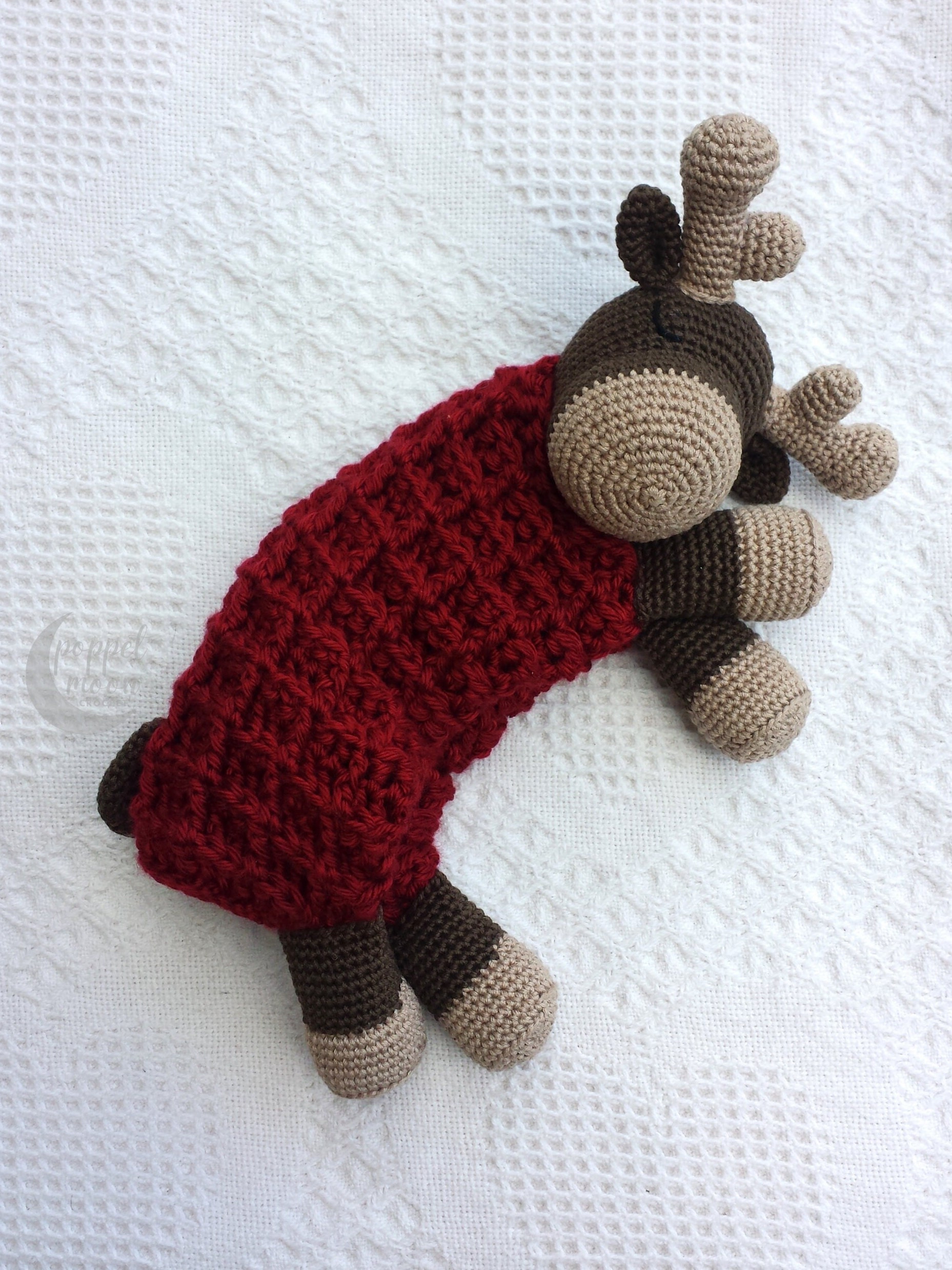 Moose Lovey Crochet Pattern Animal Security Blanket Pattern - Etsy