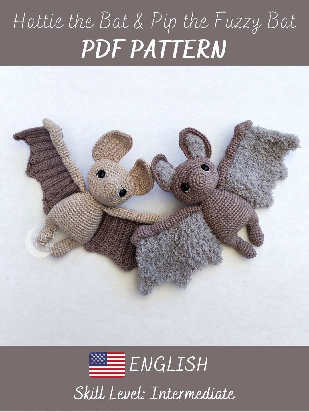 Cute Bat Crochet Pattern PDF Halloween Crochet Pattern - Etsy
