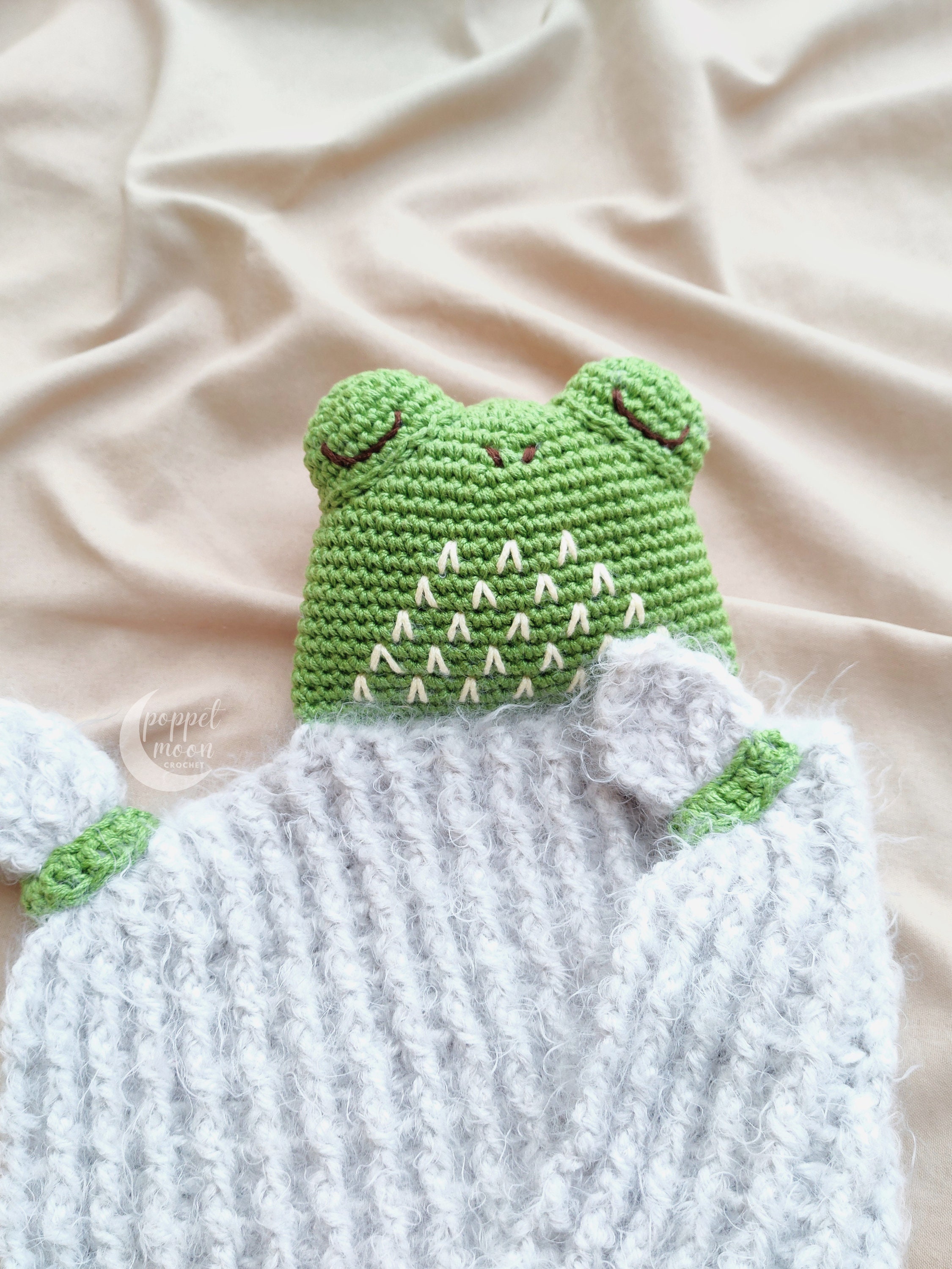 Frog Lovey Crochet Pattern, Security Blanket Pattern for Baby, Frog ...