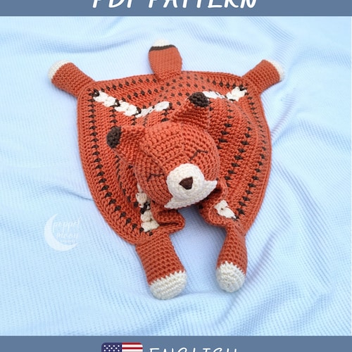 Sunny the Fox Lovey Crochet Pattern Fuzzy Version PDF - Etsy