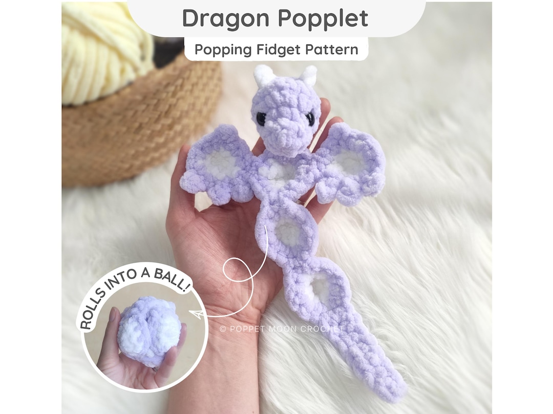 NO SEW Dragon Fidget Crochet Pattern, Intermediate Level, Silent ...