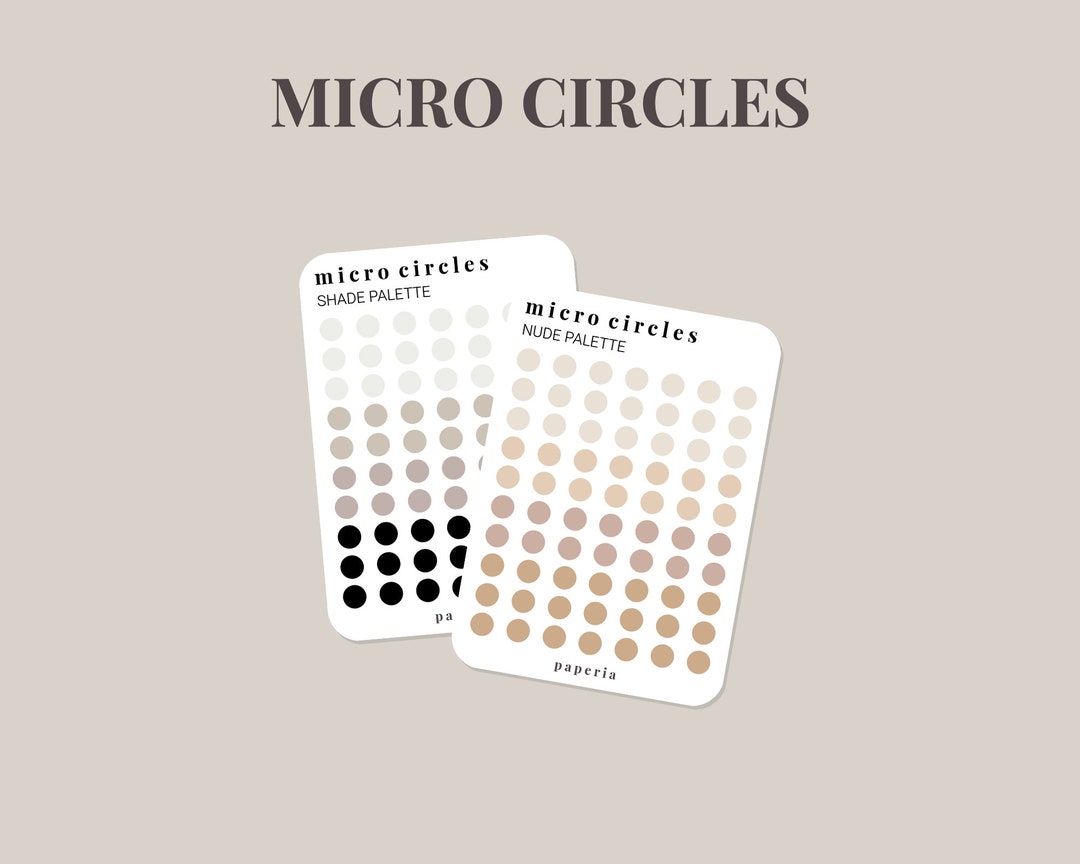 Micro Circles - Minimal Planner Stickers - 3" X 4" Sticker Sheet - Etsy