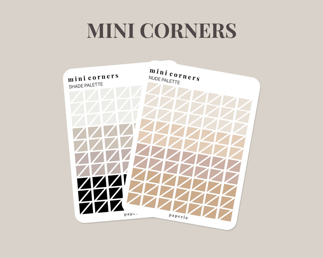 Mini Corners - Minimal Planner Stickers - 3" X 4" Sticker Sheet - Etsy