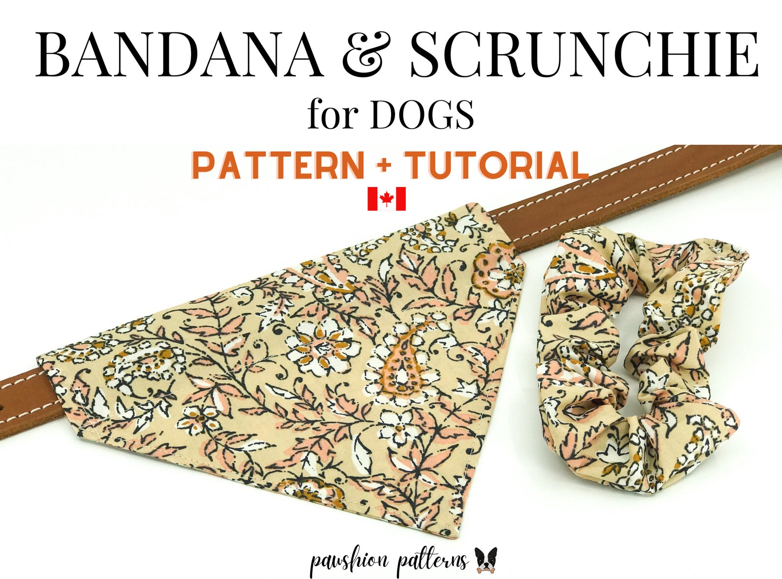 Dog Bandana Sewing Pattern and Matching Scrunchie/ PDF Sewing | Etsy
