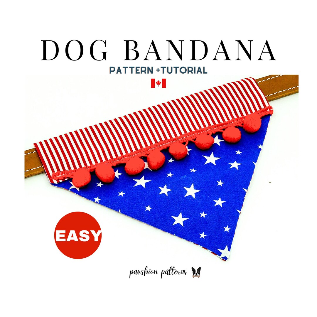 Dog Bandana Sewing Pattern/pet Bandana Sewing Pattern/ PDF Sewing ...