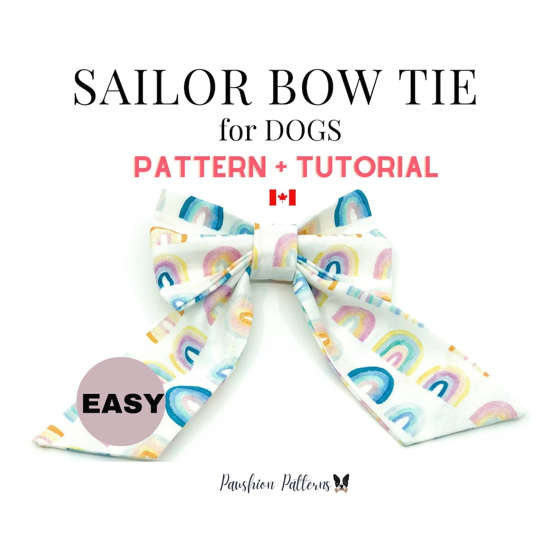 Sailor Dog Bow Tie Pattern/pdf Sewing Tutorial for Sailor Dog Bow Tie ...