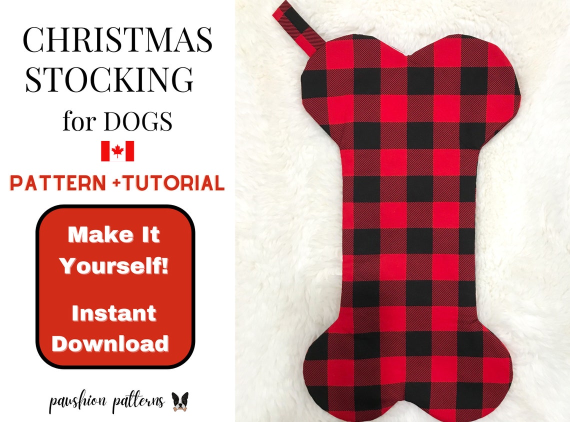Dog Bone Christmas Stocking Sewing Pattern/ PDF Sewing | Etsy