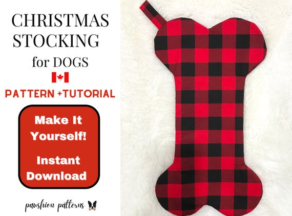 Dog Bone Christmas Stocking Sewing Pattern/ PDF Sewing | Etsy