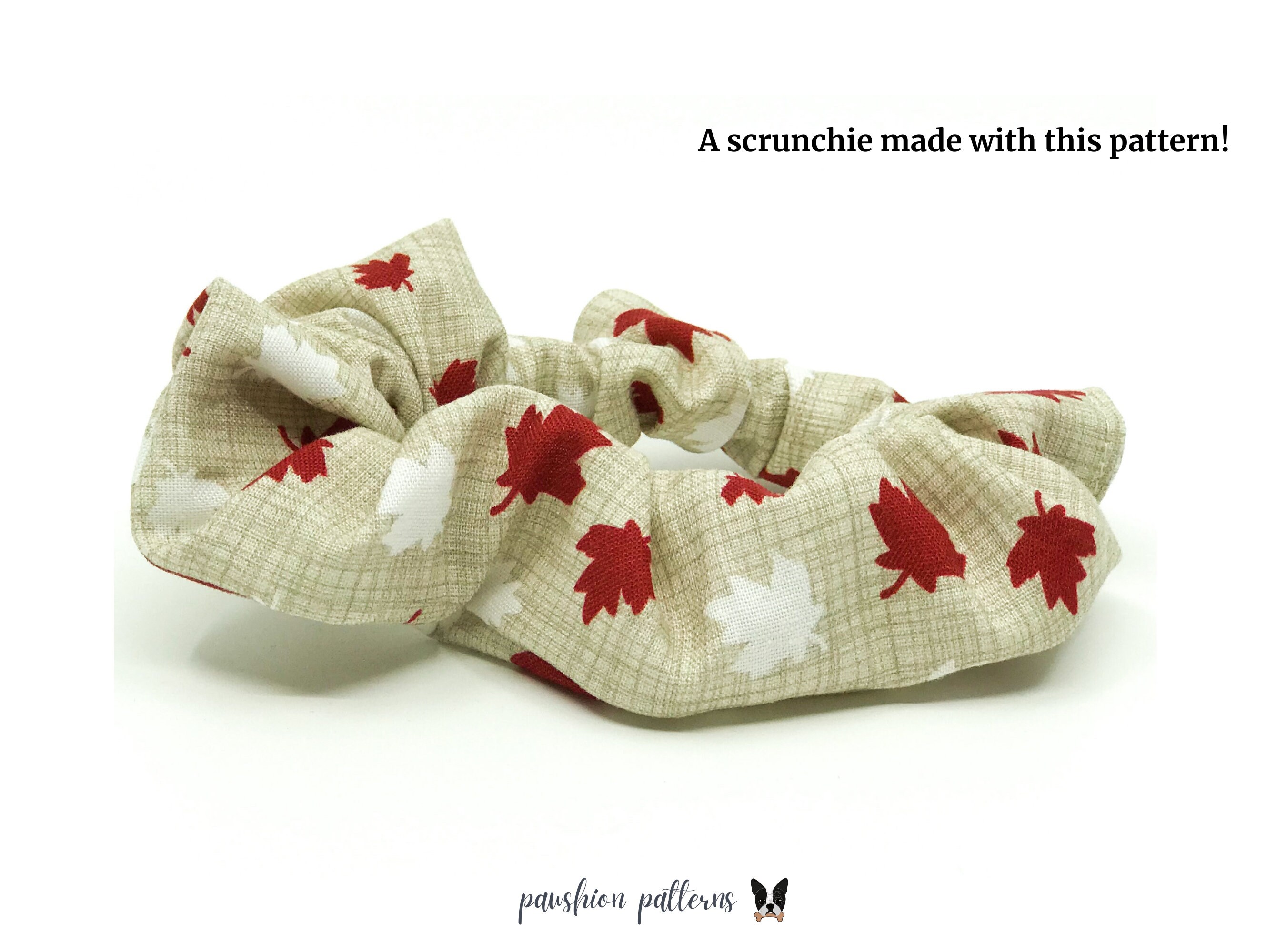 Scrunchie Sewing Pattern / Match With Dog Bandana/pdf Sewing - Etsy