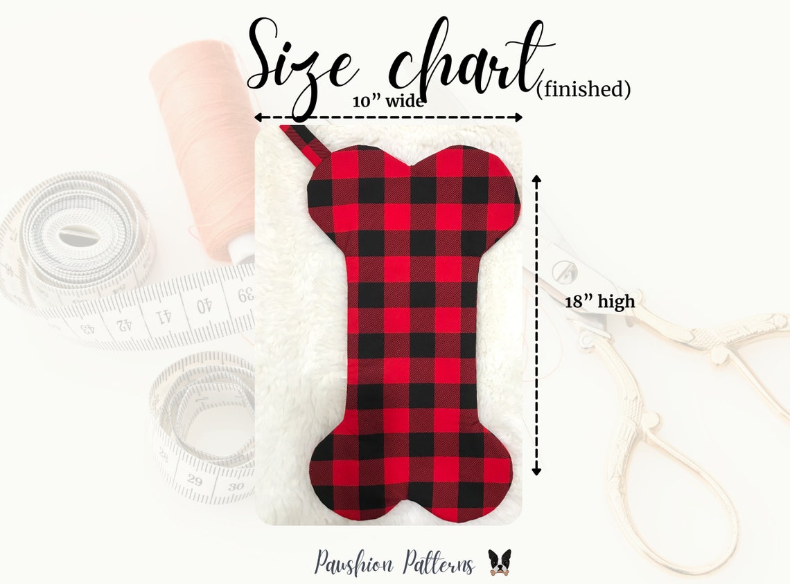 Dog Bone Christmas Stocking Sewing Pattern/ PDF Sewing - Etsy