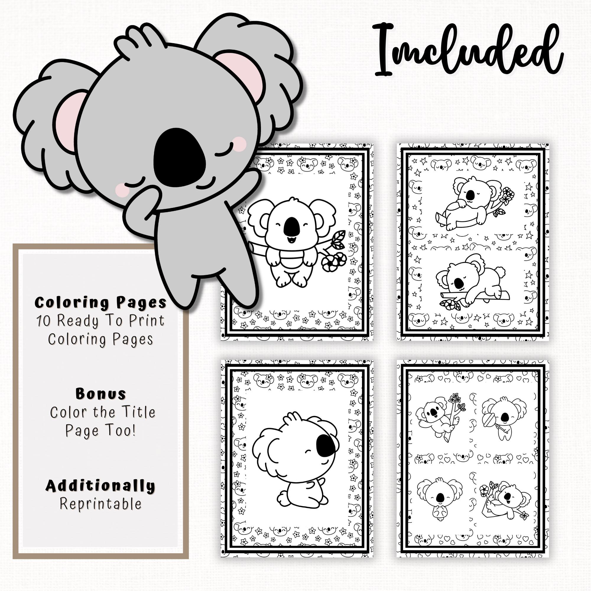 Koala Coloring Pages 10 Adorable Designs for Relaxation and Creativity ...