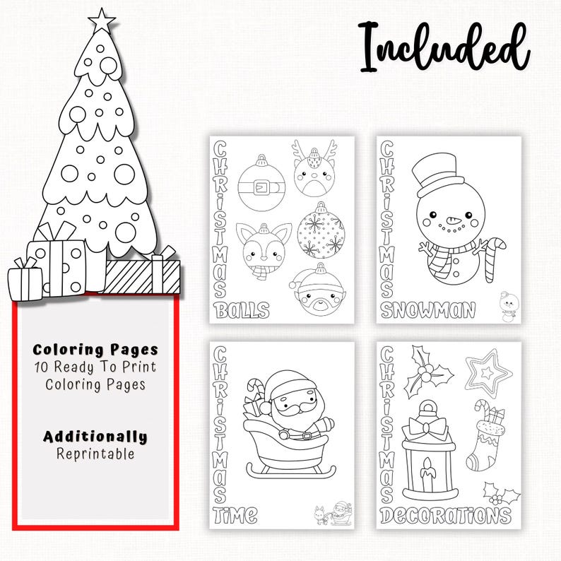 10 Christmas Coloring Pages | Fun and Cute Holiday Designs for Kids ...