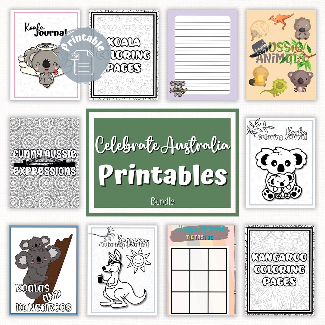 Celebrate Australia BUNDLE | Coloring & Journaling Fun | Exclusive ...