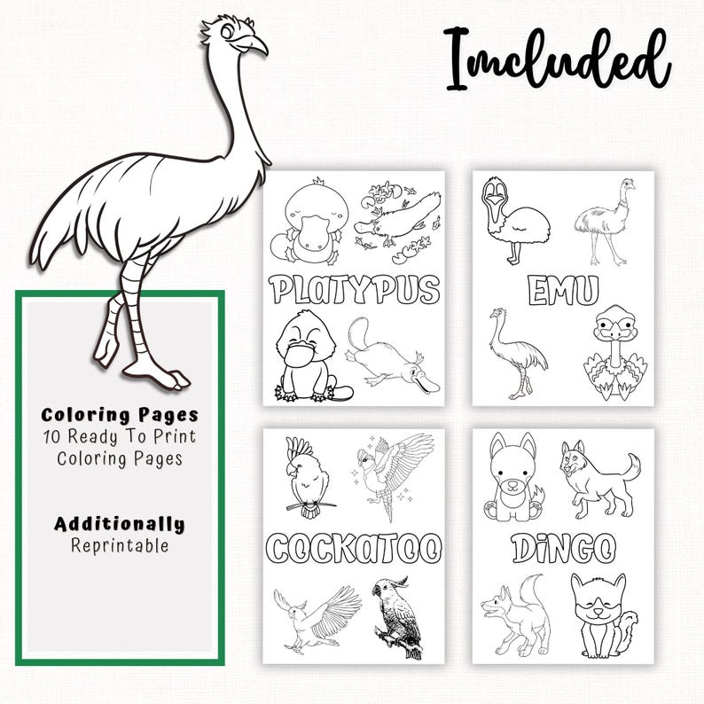 10 Australian Animal Coloring Pages | Fun and Educational for Kids ...