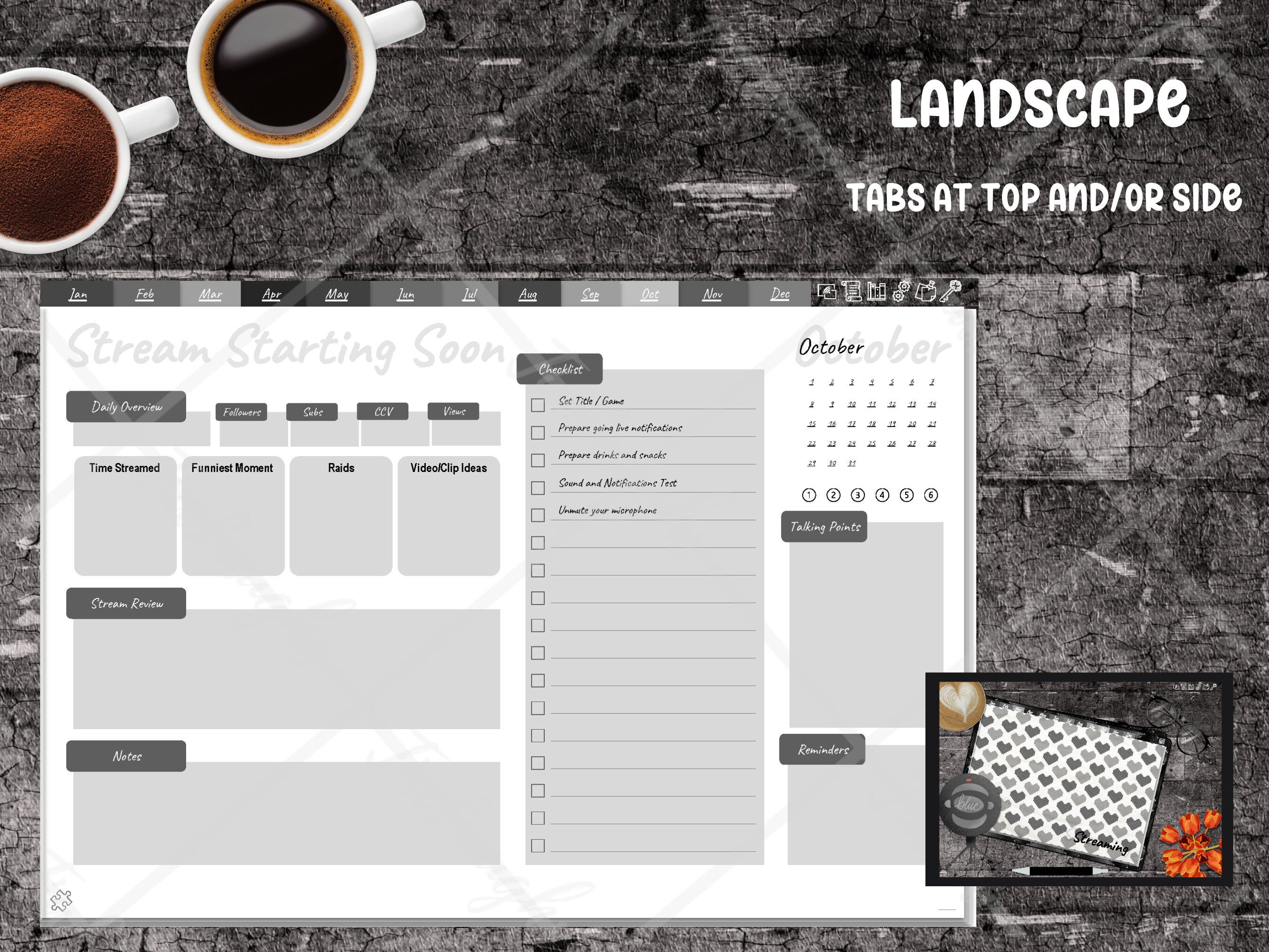 GOODNOTES Streaming Streamer Planner All in One Gaming Perpetual ...