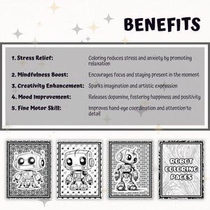 Robot-themed Coloring Pages 10 Unique Designs for All Ages Relax and ...