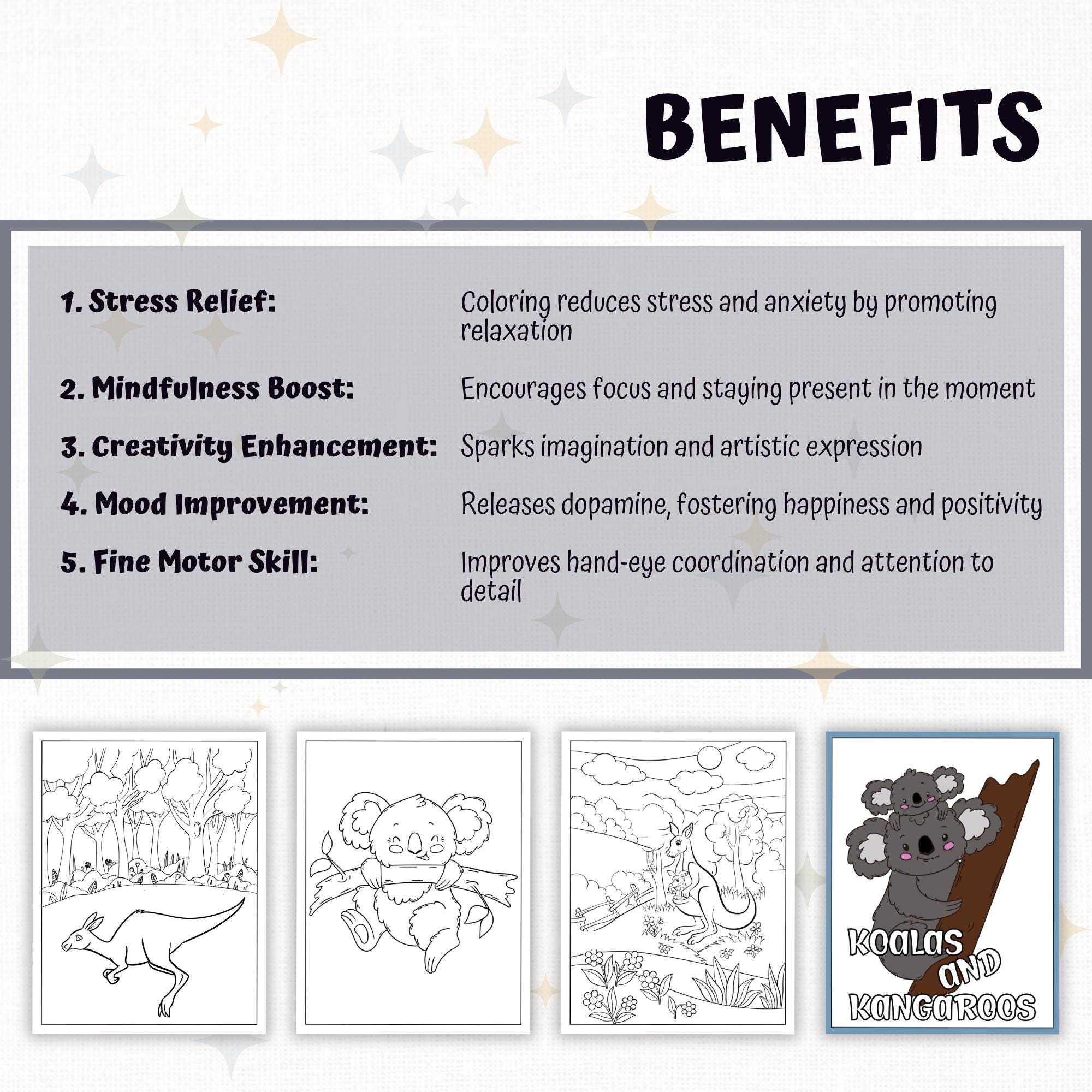 10 Kangaroo and Koala Coloring Pages | Fun for Kids & Adults | Relax ...