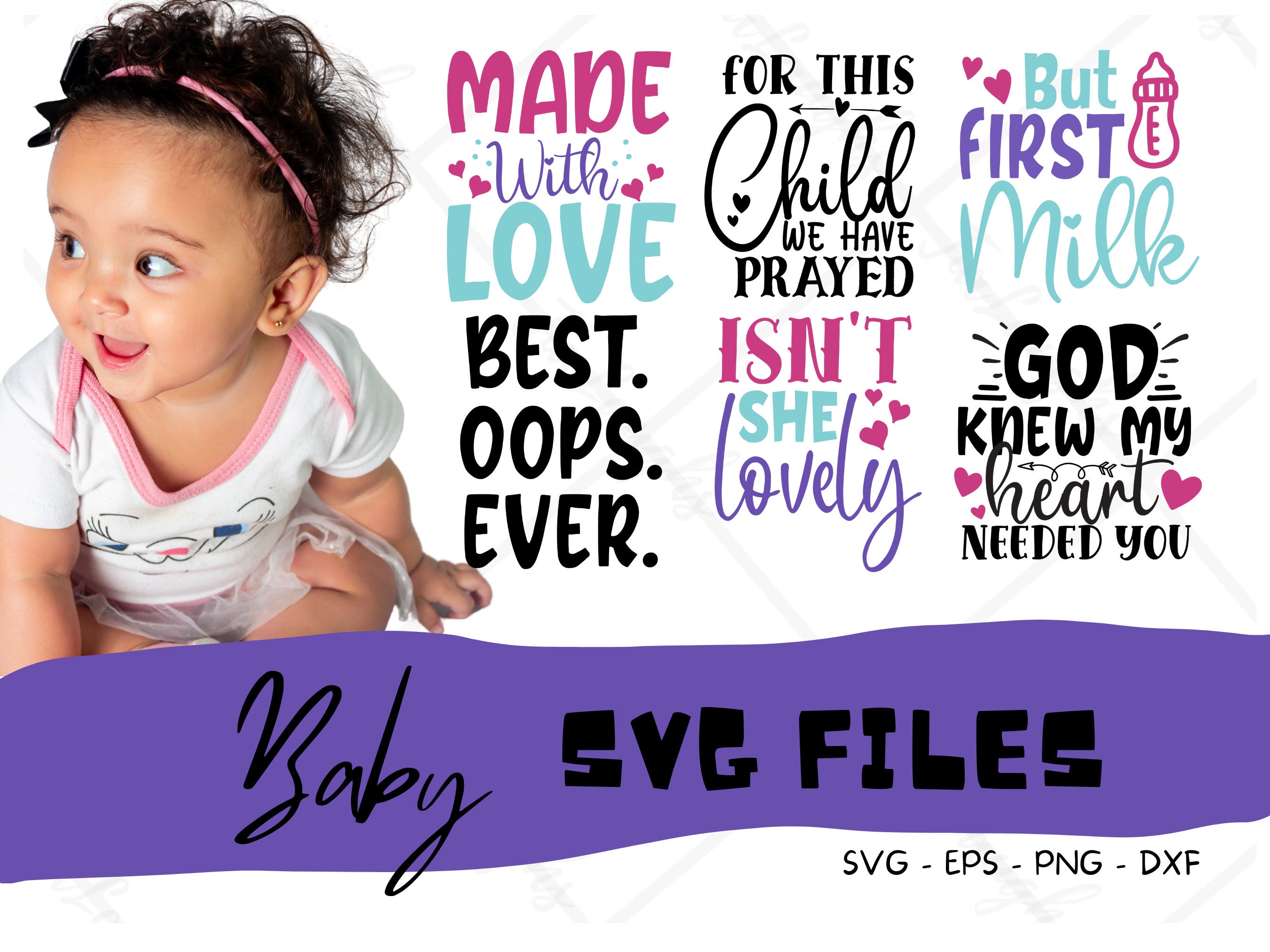 Diseño del paquete Baby SVG / Archivo SVG del paquete del bebé para ...