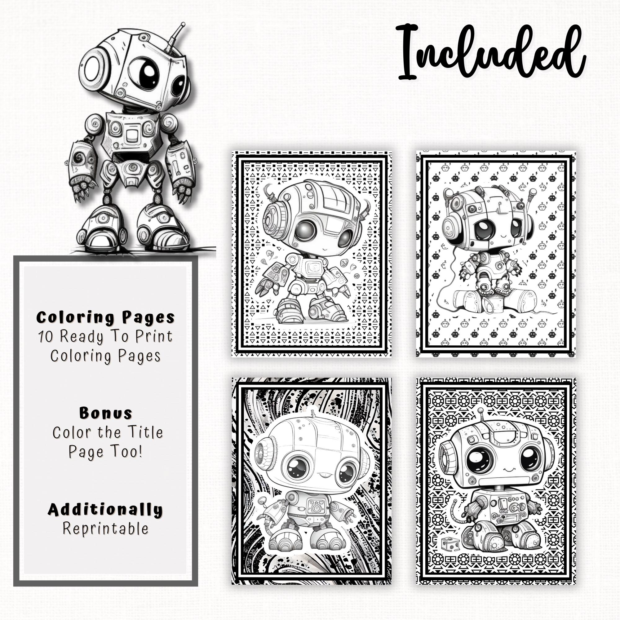 Robot-themed Coloring Pages 10 Unique Designs for All Ages Relax and ...