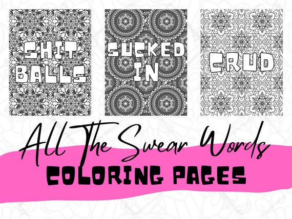 All the Swear Word Coloring Pages BUNDLE Coloring Sheets for - Etsy