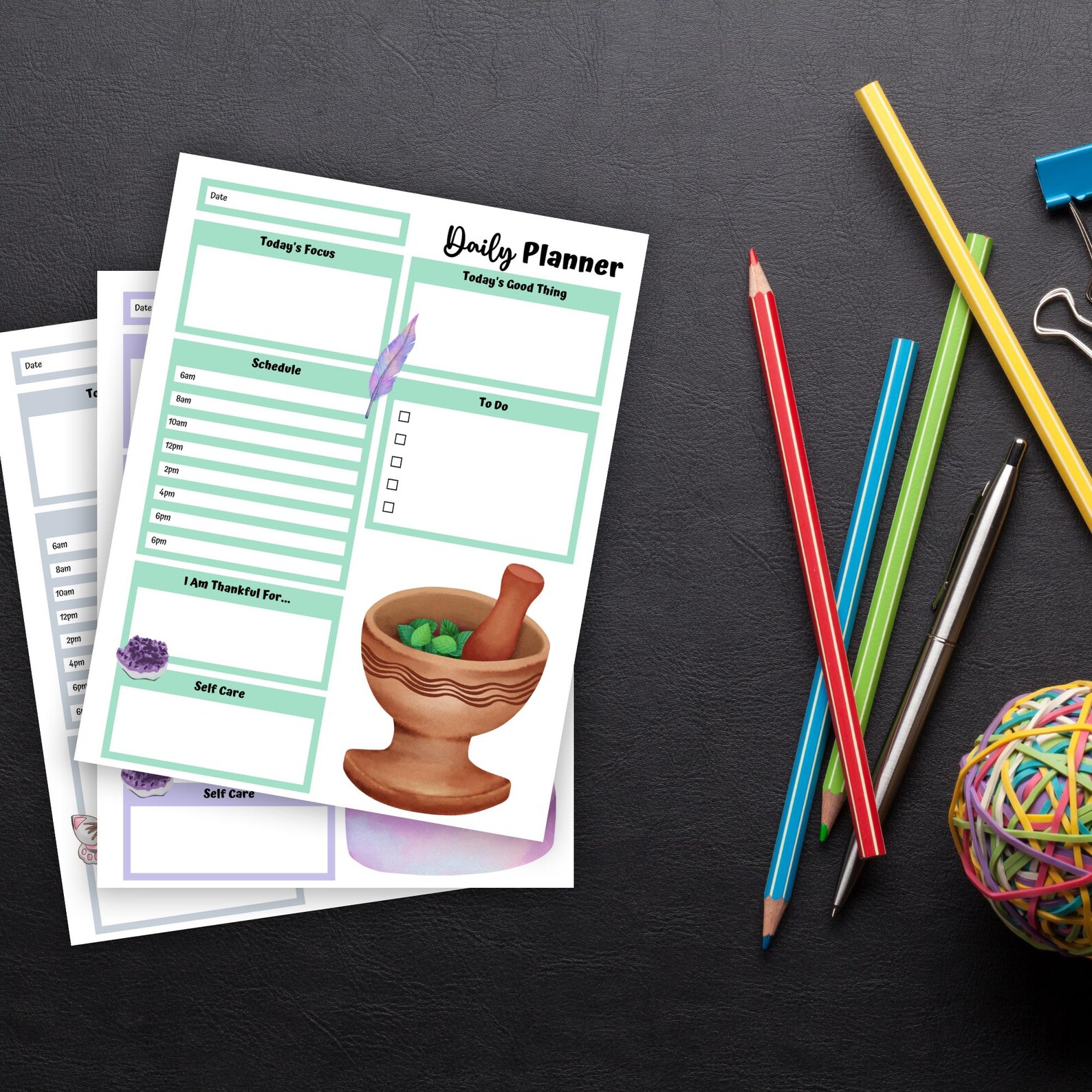 Printable Planner | Wiccan Theme | Daily Pages | 30 Magical and Cute ...