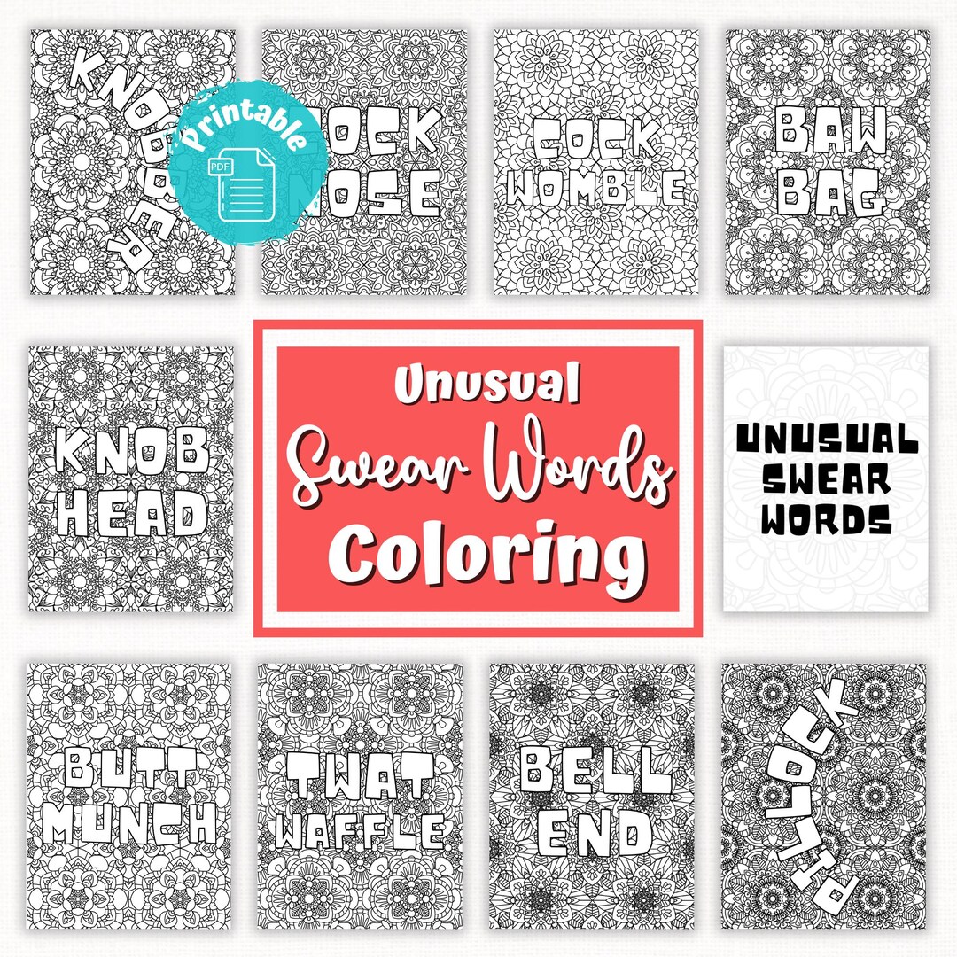 Unusual Swear Words Coloring Pages Fun Printable Coloring Sheets for ...