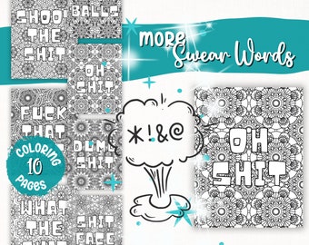Swear Word Coloring Sheets 3 - Etsy