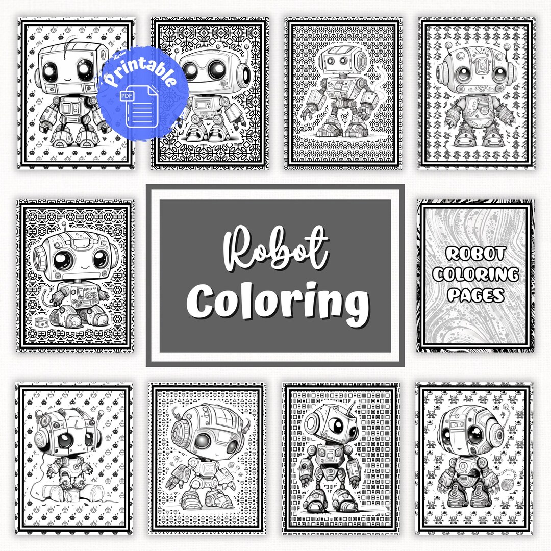 Robot-themed Coloring Pages 10 Unique Designs for All Ages Relax and ...