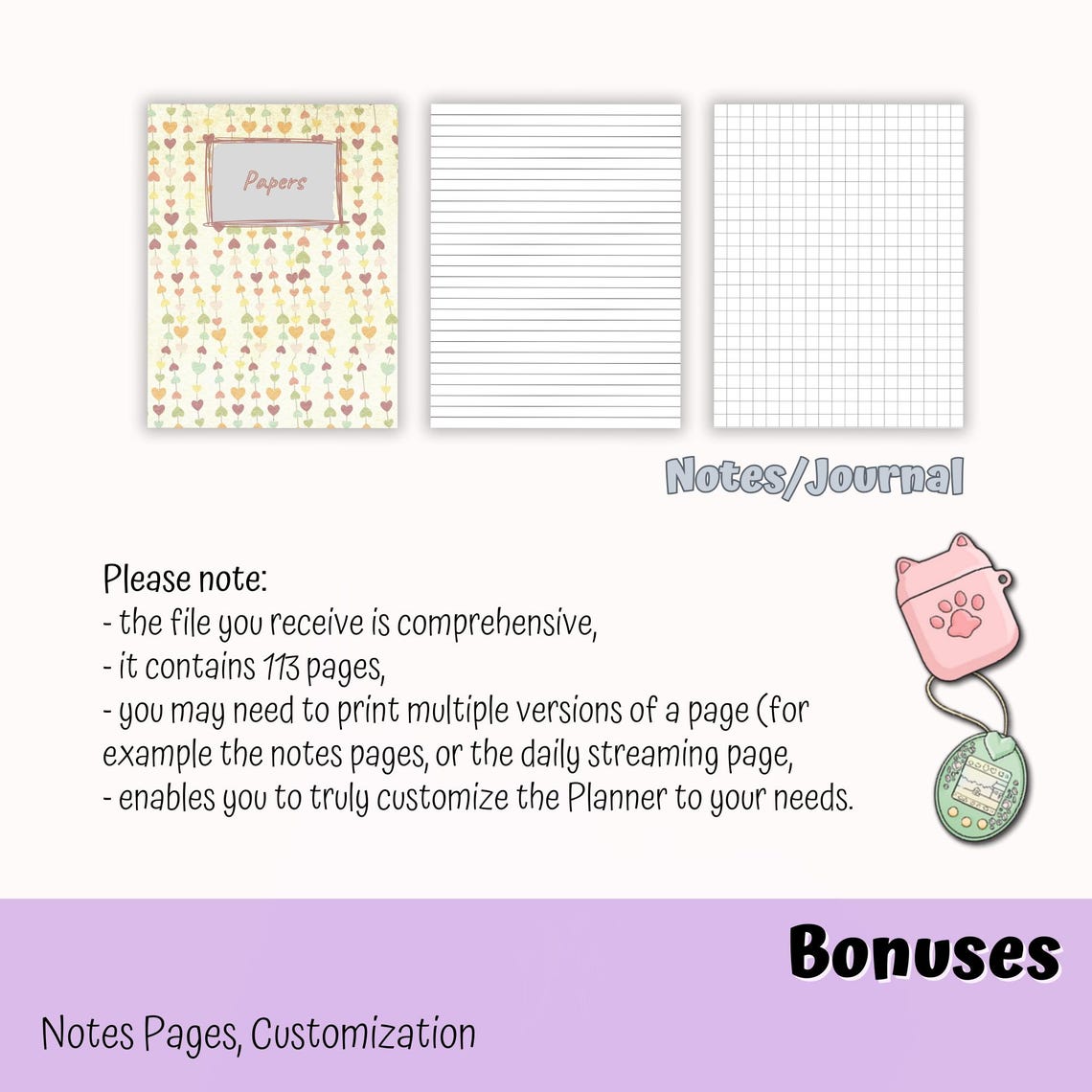 PRINTABLE Streamer and Gamer Planner | Perpetual Gaming Planner | Game ...