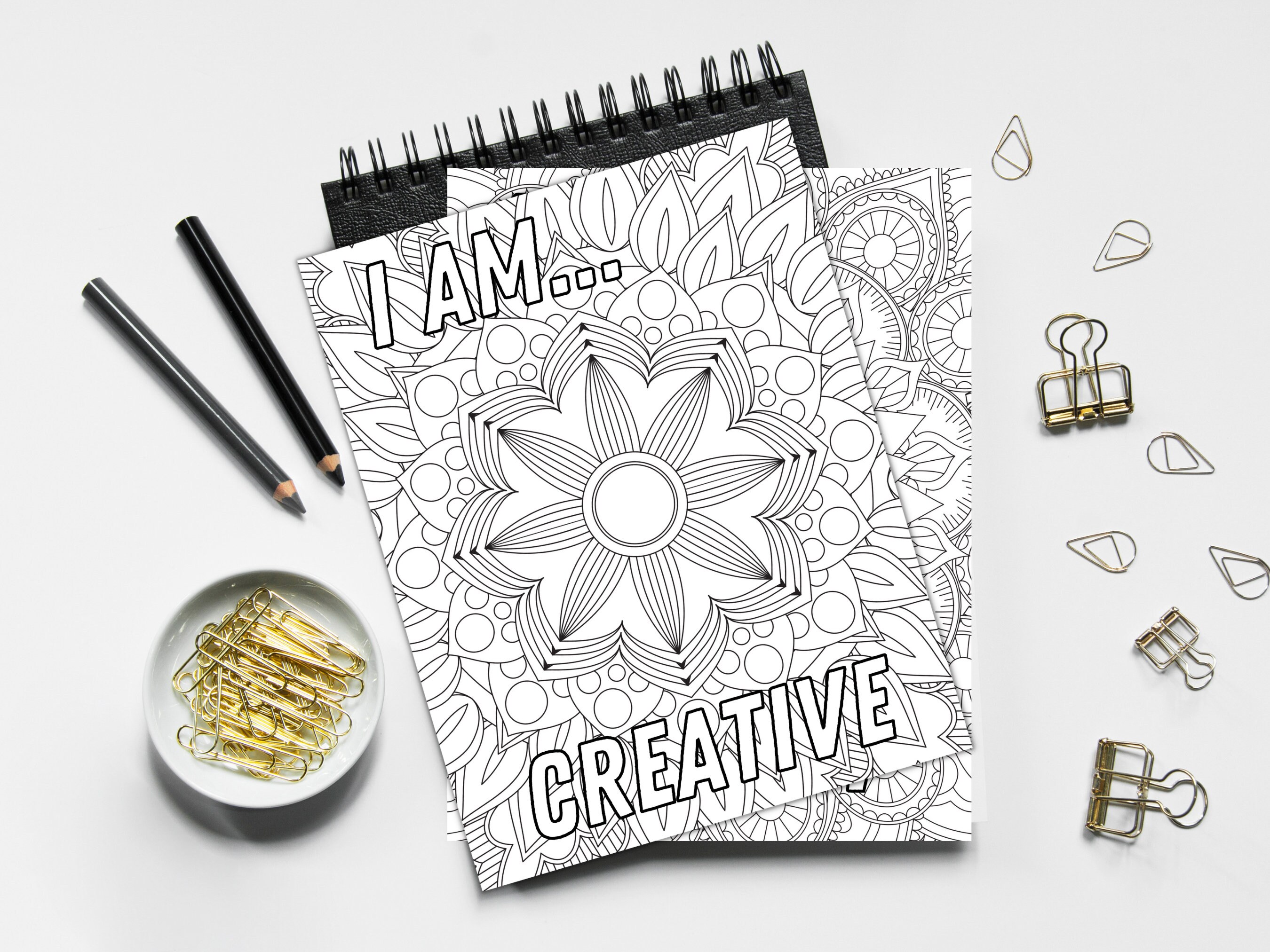 I AM Coloring Pages Positive Sayings Coloring Sheets for Adults Teens ...