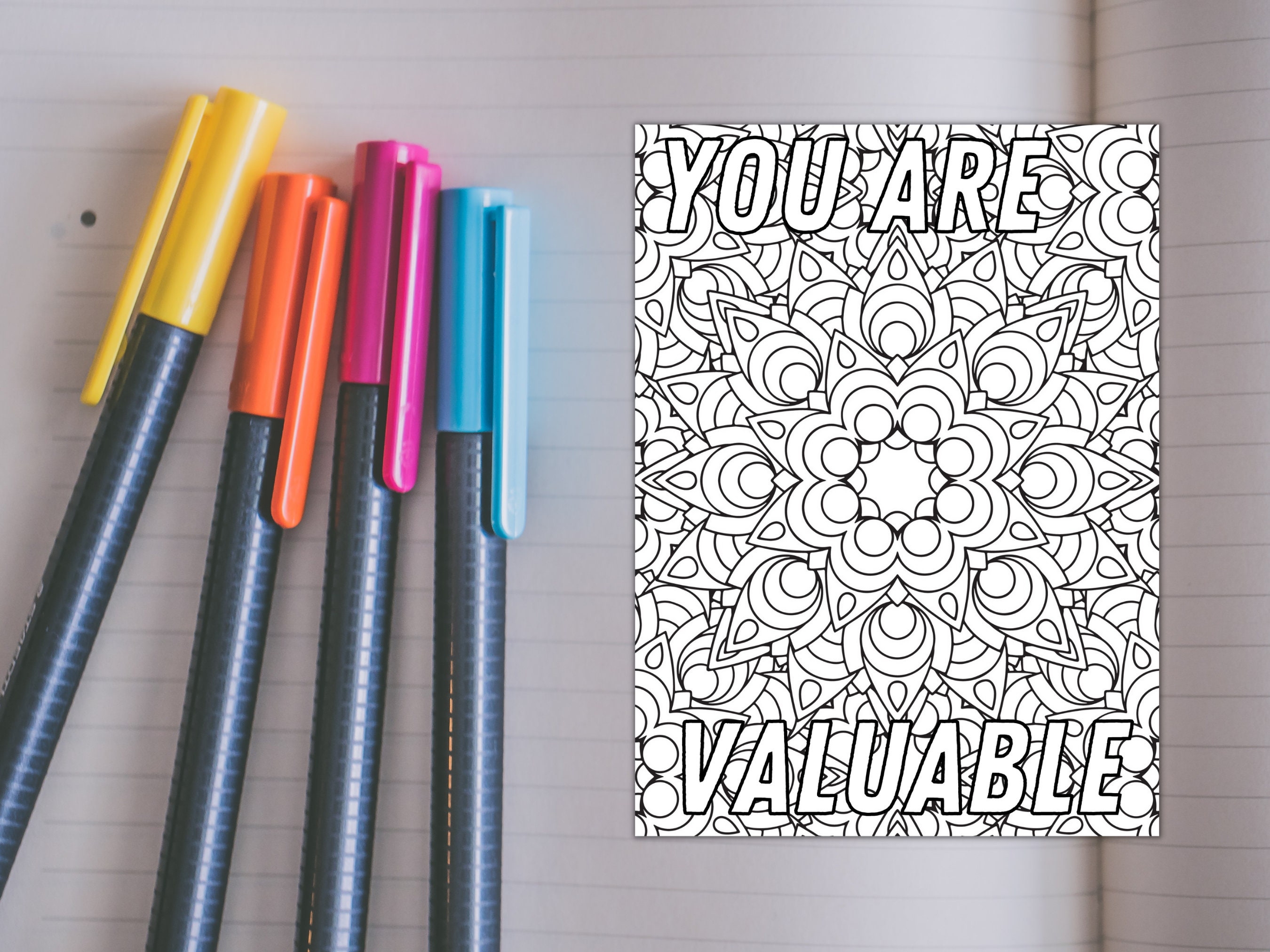 You Are Coloring Pages Positive Sayings Coloring Sheets for Adults ...