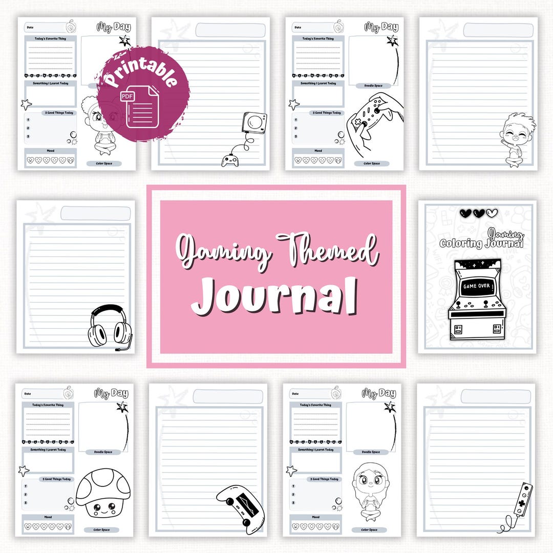 Coloring Journal | Video Gaming Themed | Daily Reflections & Creative ...