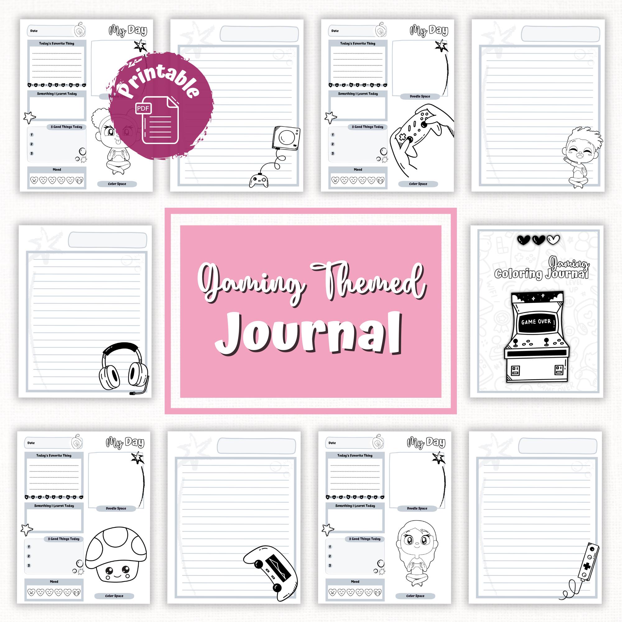 Coloring Journal | Video Gaming Themed | Daily Reflections & Creative ...