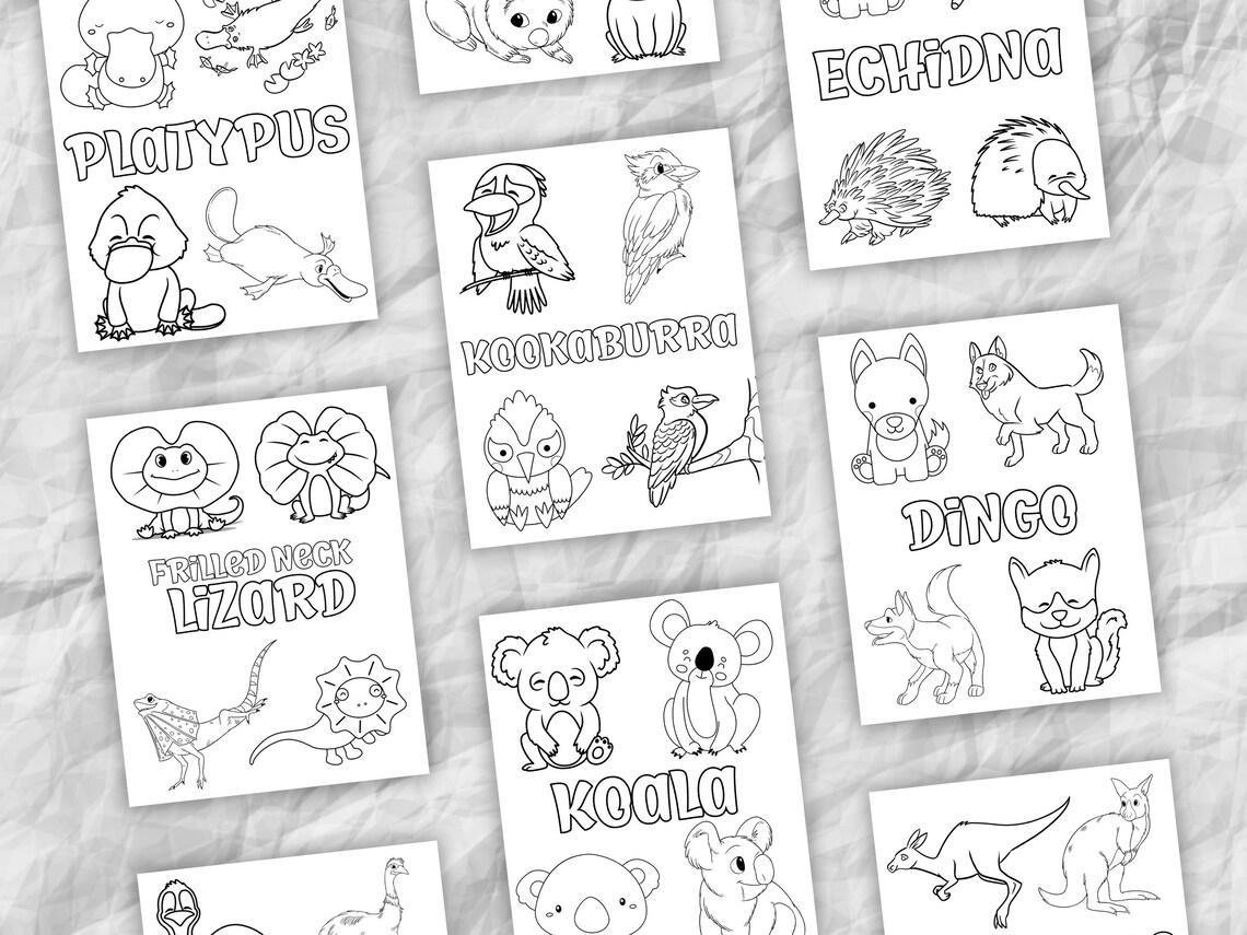 10 Australian Animal Coloring Pages Fun for Kids, Teens, and Adults ...