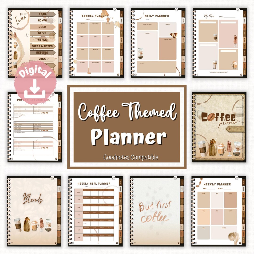 GOODNOTES Coffee Planner and Bonus Notebook | Coffee Enthusiast's Dream ...
