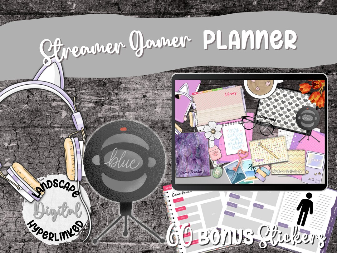 GOODNOTES Streaming Streamer Planner All in One Gaming Perpetual ...