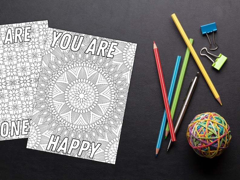 You Are Coloring Pages Positive Sayings Coloring Sheets for Adults ...