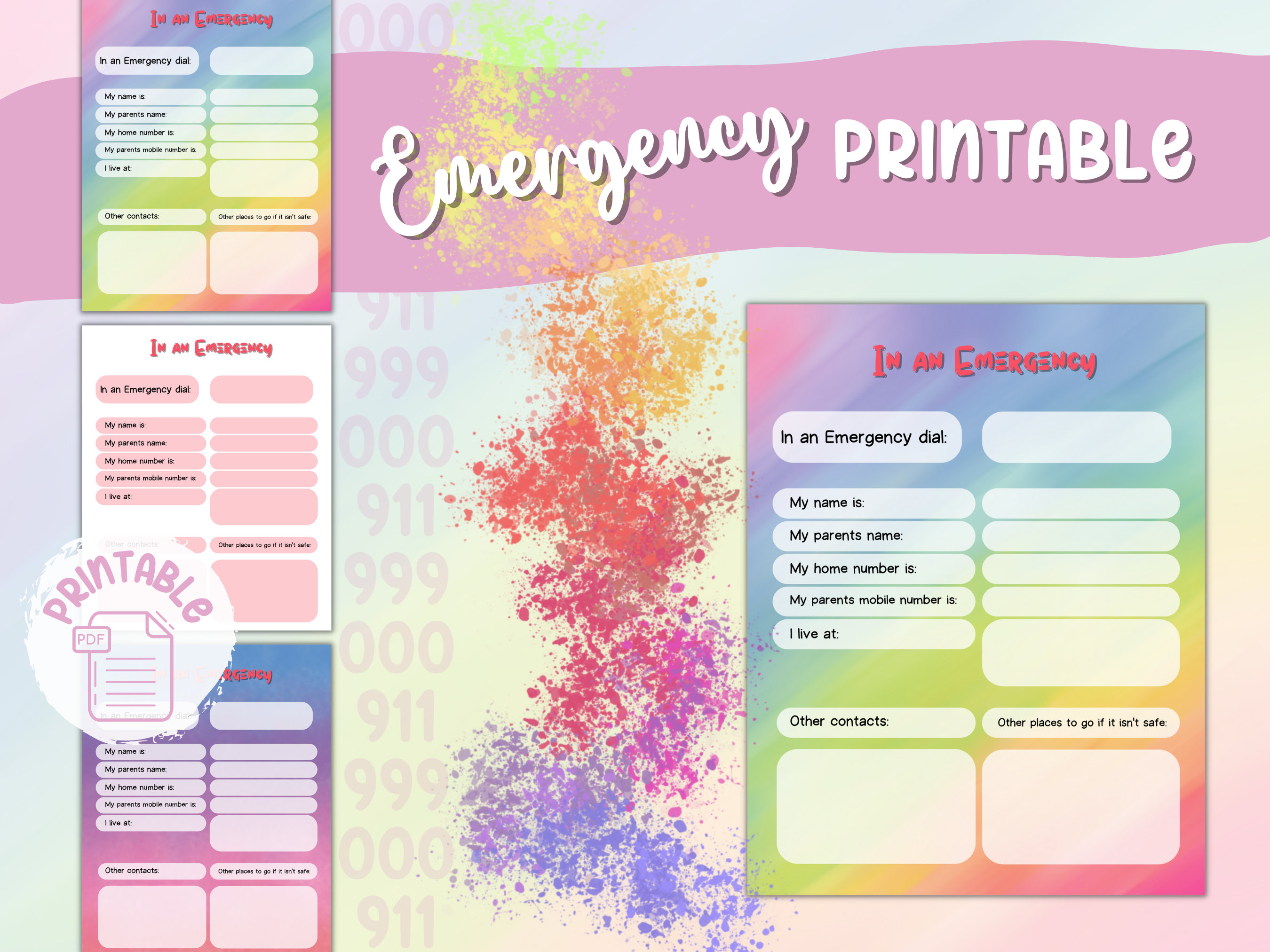 Emergency Plan Help for Kids and Families in Case of Emergency ...