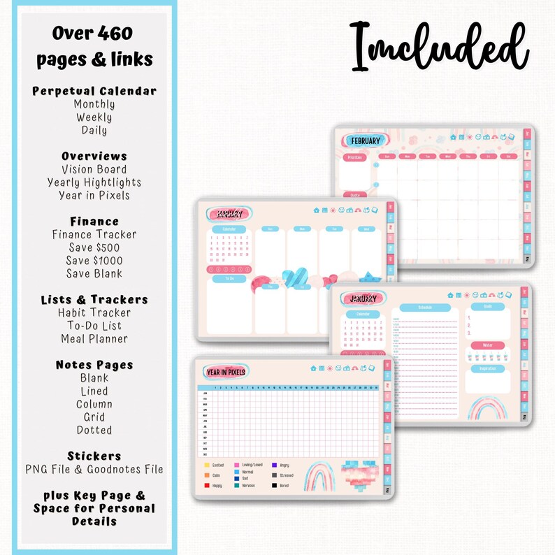GOODNOTES Perpetual Planner | Transgender Theme | Fully Hyperlinked ...
