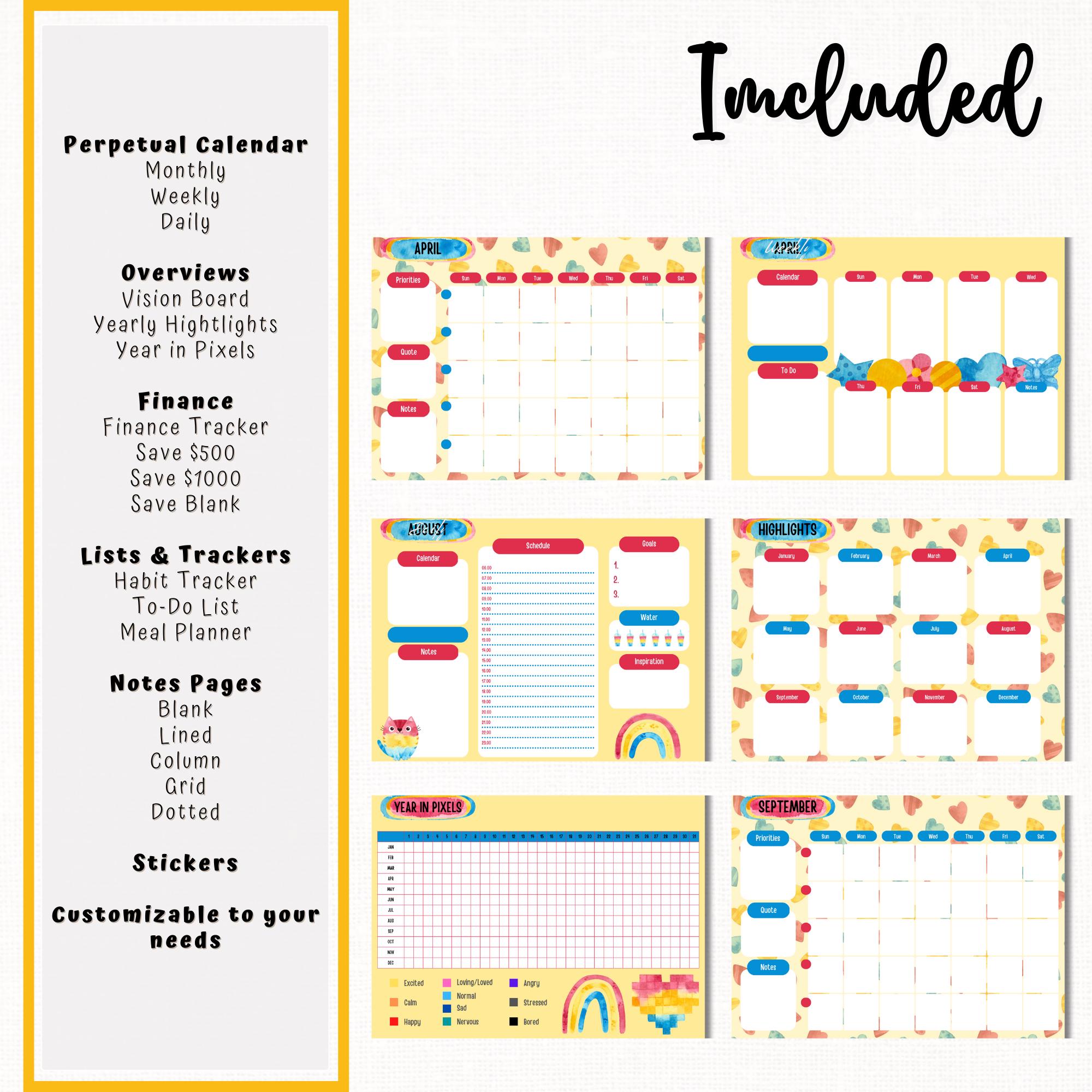 PRIDE Themed | Pansexual Planner PRINTABLE With Bonus Matching Notebook ...