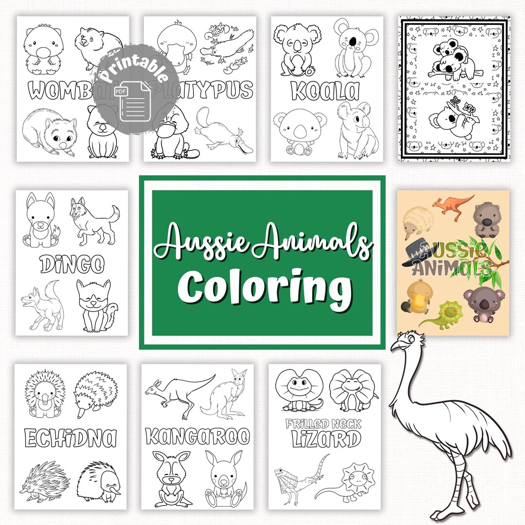 10 Australian Animal Coloring Pages | Fun and Educational for Kids ...