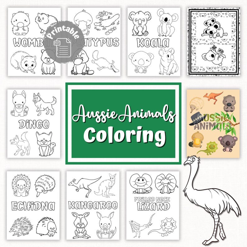 10 Australian Animal Coloring Pages | Fun and Educational for Kids ...