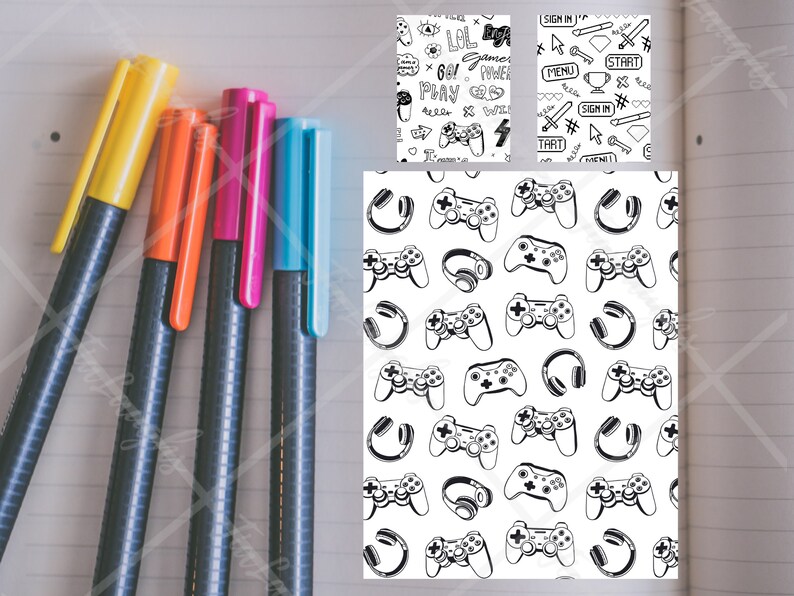 Gaming Coloring Pages Coloring Sheets for Adults Teens Kids - Etsy Canada