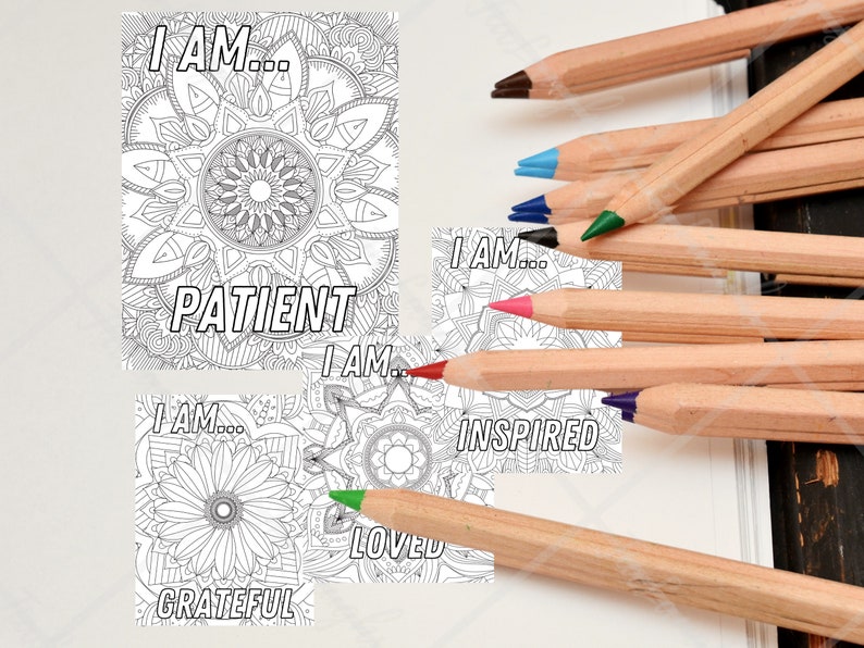 I AM Coloring Pages Positive Sayings Coloring Sheets for - Etsy